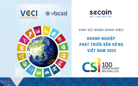 Secoin vinh dự được công nhận – Doanh nghiệp phát triển bền vững Việt Nam 2022